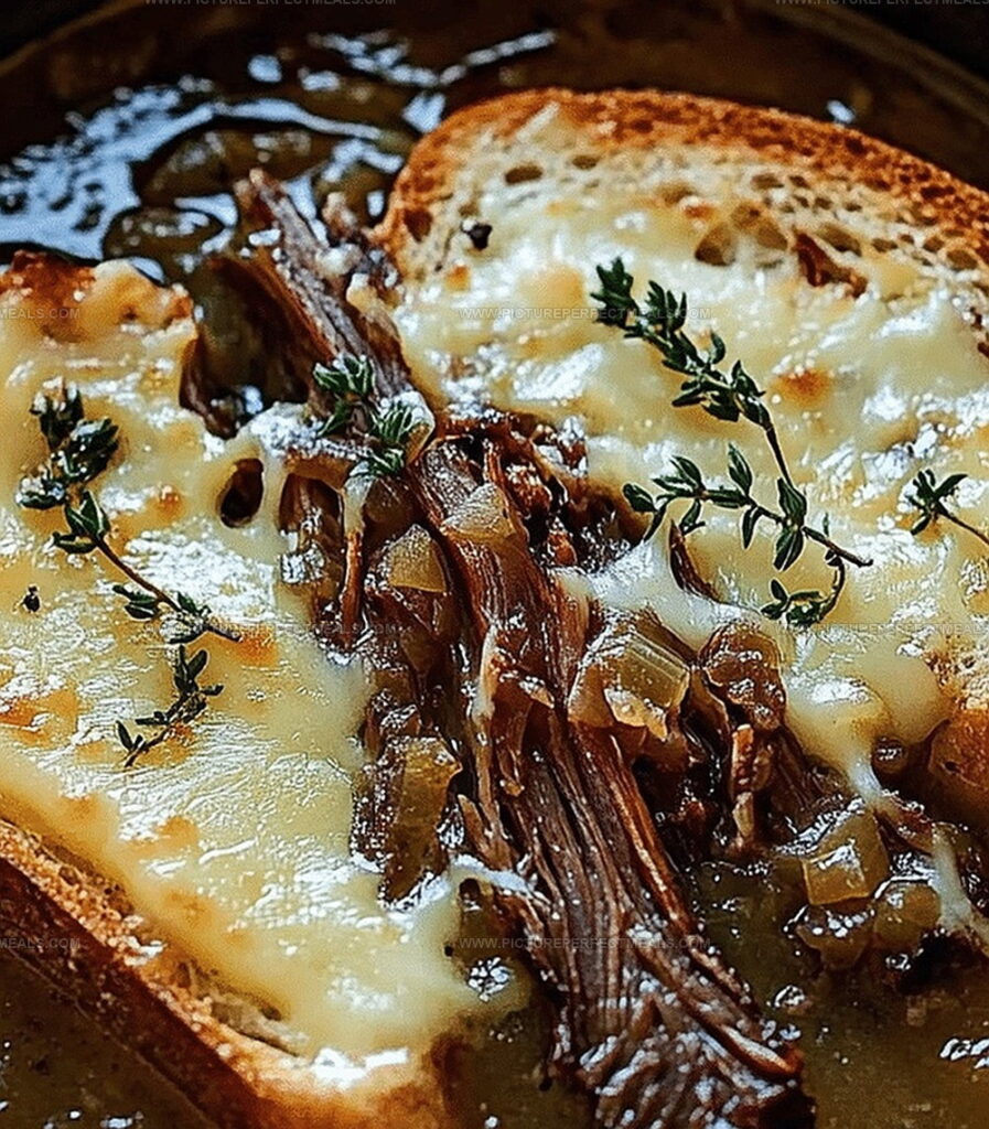 Simple French Onion Short Rib Soup with Gruyère Toast Recipe - Picture ...